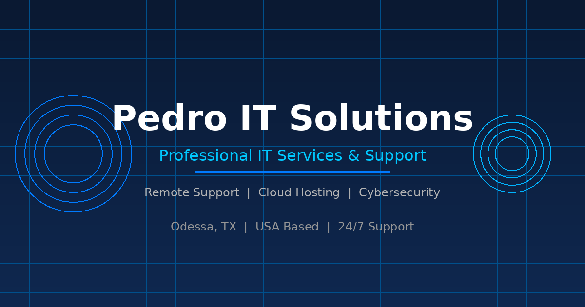 Pedro IT Solutions | Professional IT Services & Support